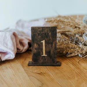 Wooden Table Numbers for Wedding Reception, Custom Table Signage and ...