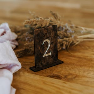 Wooden Table Numbers for Wedding Reception, Custom Table Signage and ...