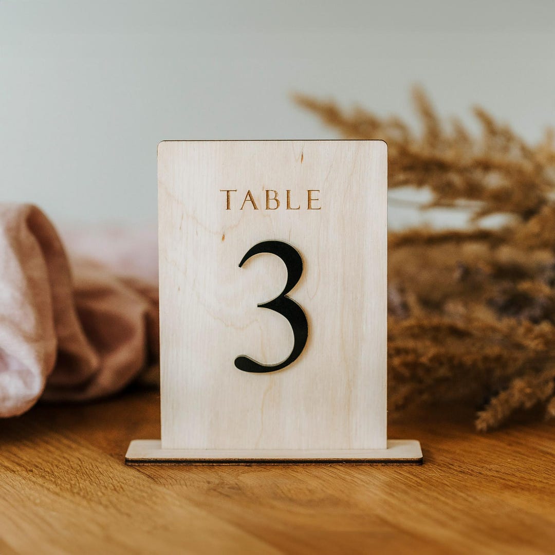 Wooden Table Numbers for Wedding Table Decor, Wood Numbers for Rustic ...