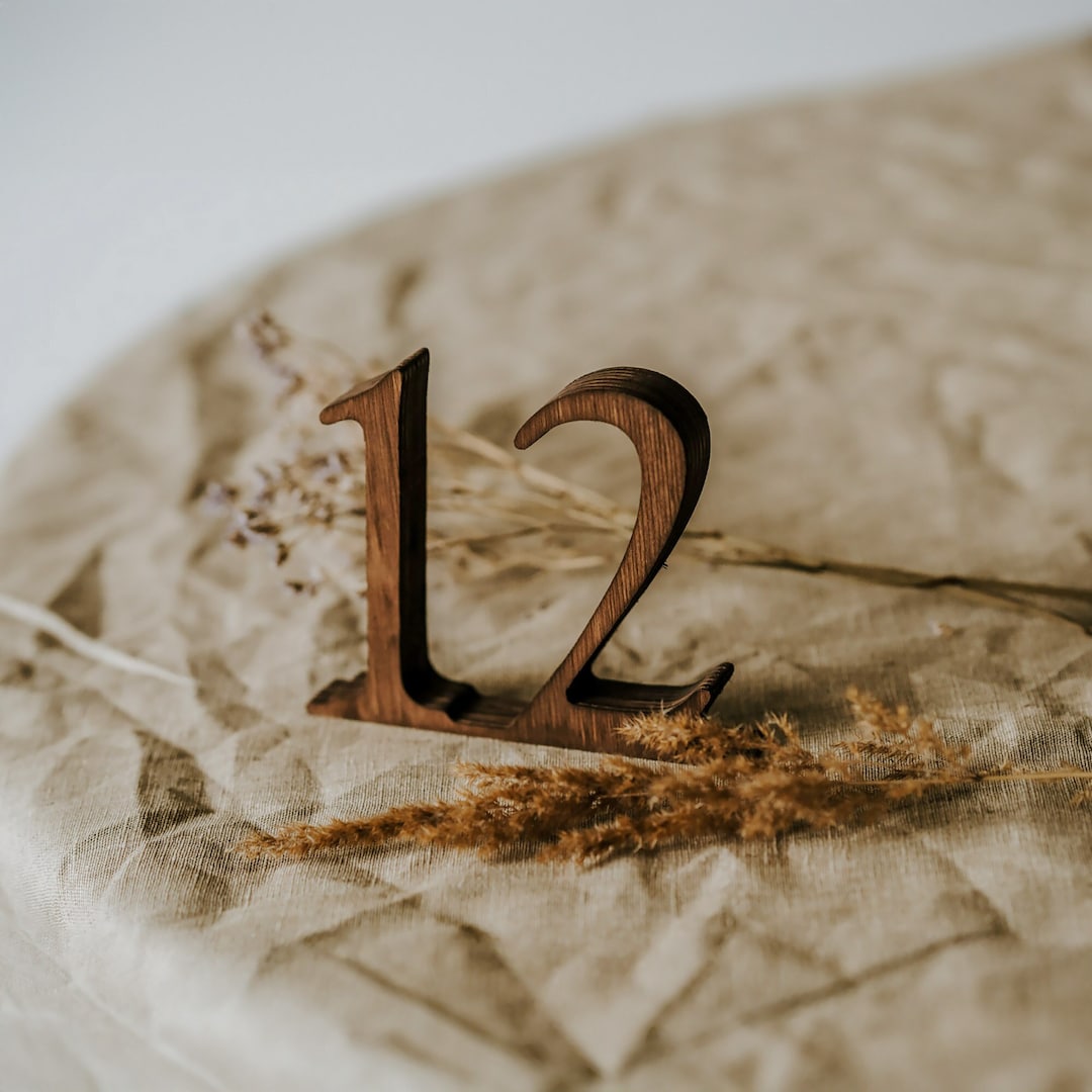 Custom Table Numbers Wedding Wooden Set of 1 - 10, Wedding Reception ...