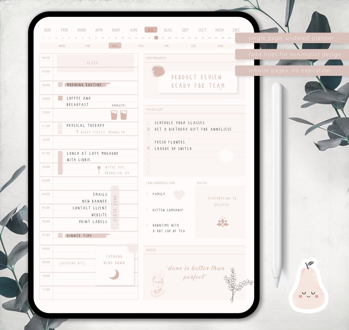 Single Page Undated Minimalist Planner With Infinite Pages - Etsy