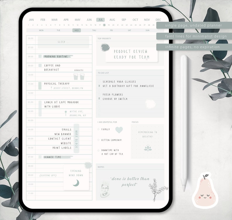 Single Page Undated Minimalist Planner With Infinite Pages - Etsy