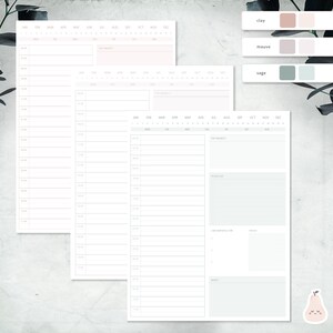 Single Page Undated Minimalist Planner With Infinite Pages, Planner for ...