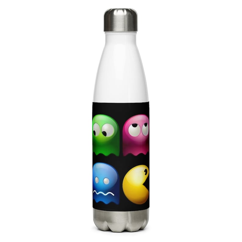 PAC-MAN Retro Gaming Stainless Steel Water Bottle - Etsy