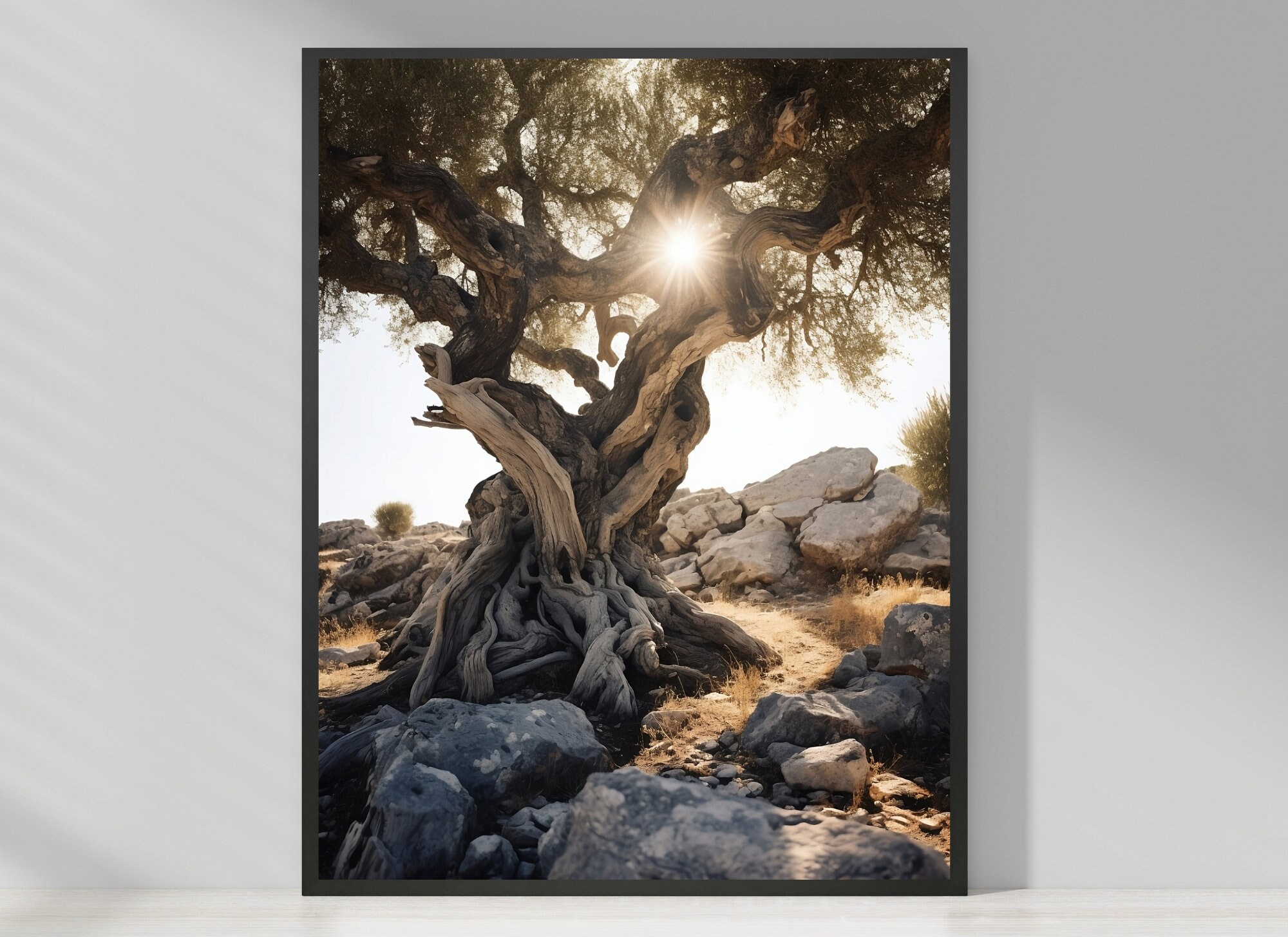 Olive Tree Poster Olive Tree Landscape Poster Landscape - Etsy