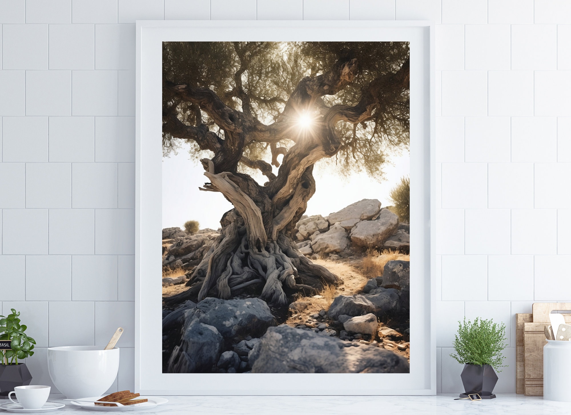 Olive Tree Poster Olive Tree Landscape Poster Landscape - Etsy