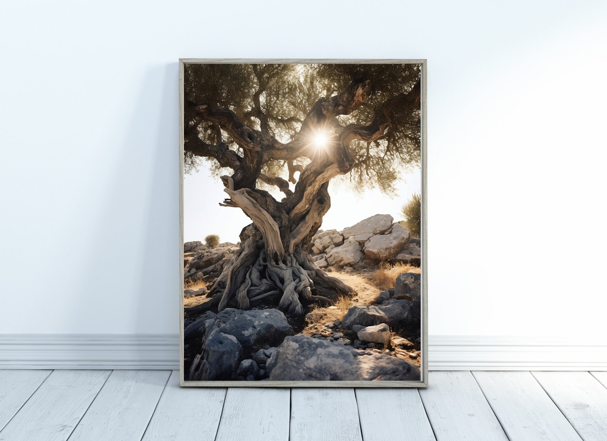 Olive Tree Poster Olive Tree Landscape Poster Landscape - Etsy