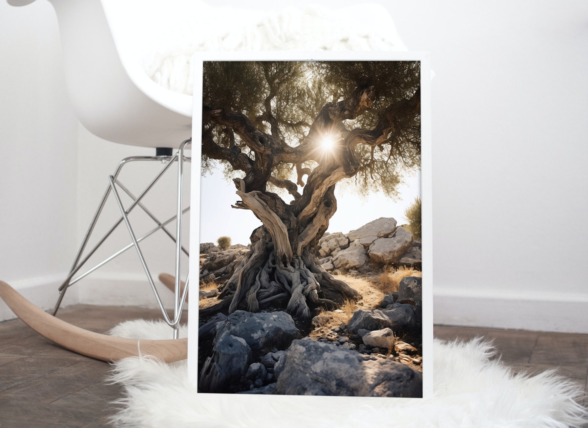 Olive Tree Poster Olive Tree Landscape Poster Landscape - Etsy
