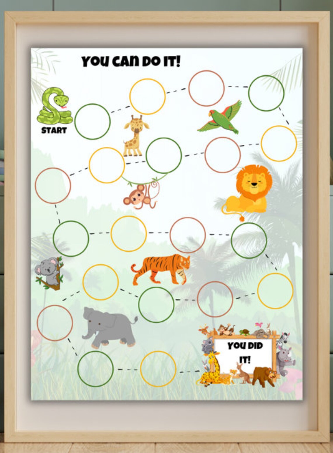 Printable Zoo Animals Reward Chart, Zoo Animals Sticker Chart, Kids ...
