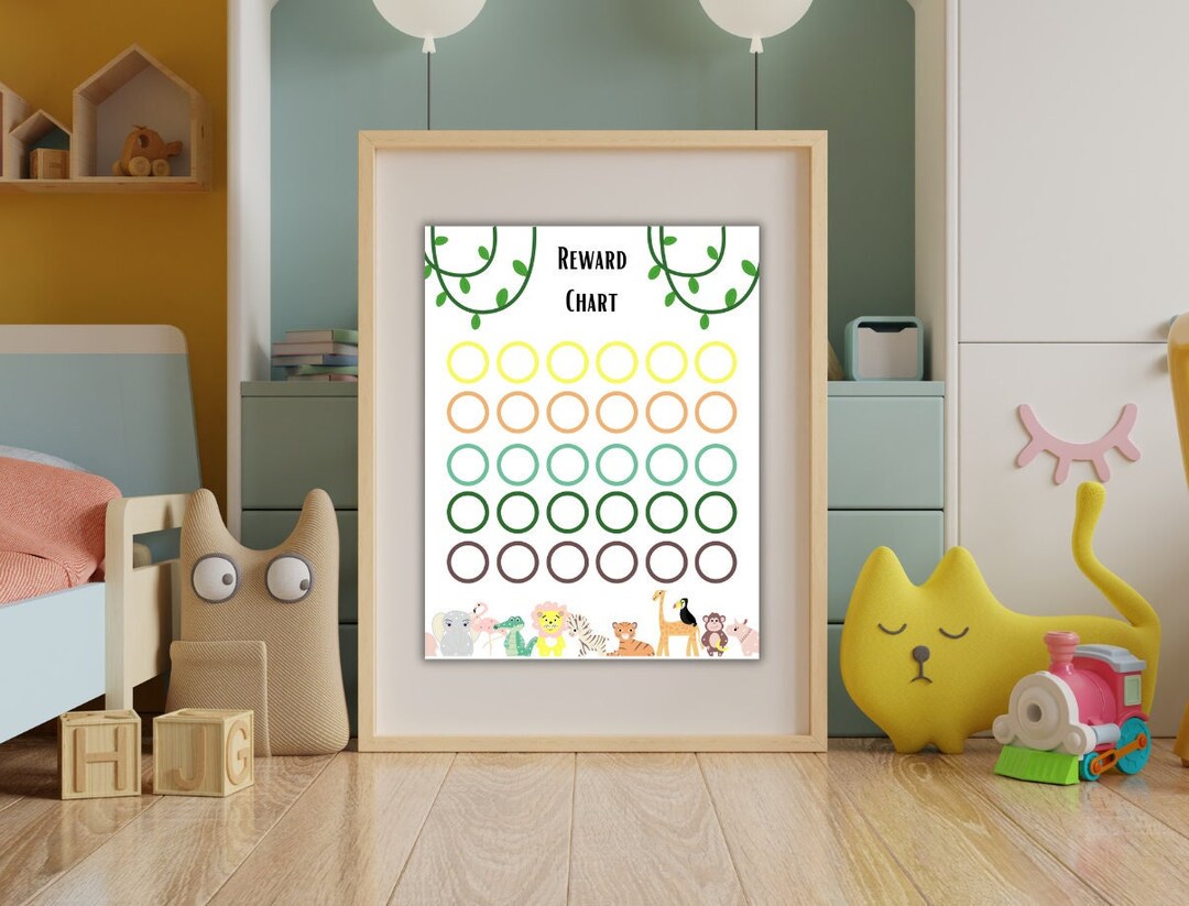Printable Zoo Animals Reward Chart, Zoo Animals Sticker Chart, Kids ...