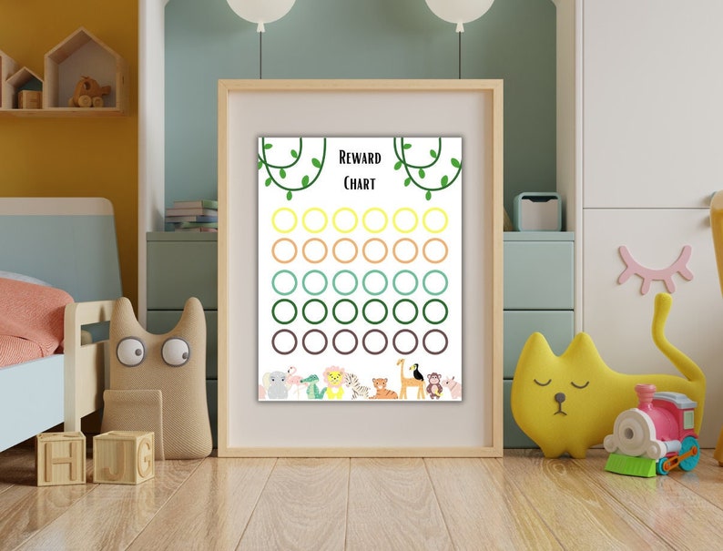 Printable Zoo Animals Reward Chart, Zoo Animals Sticker Chart, Kids ...