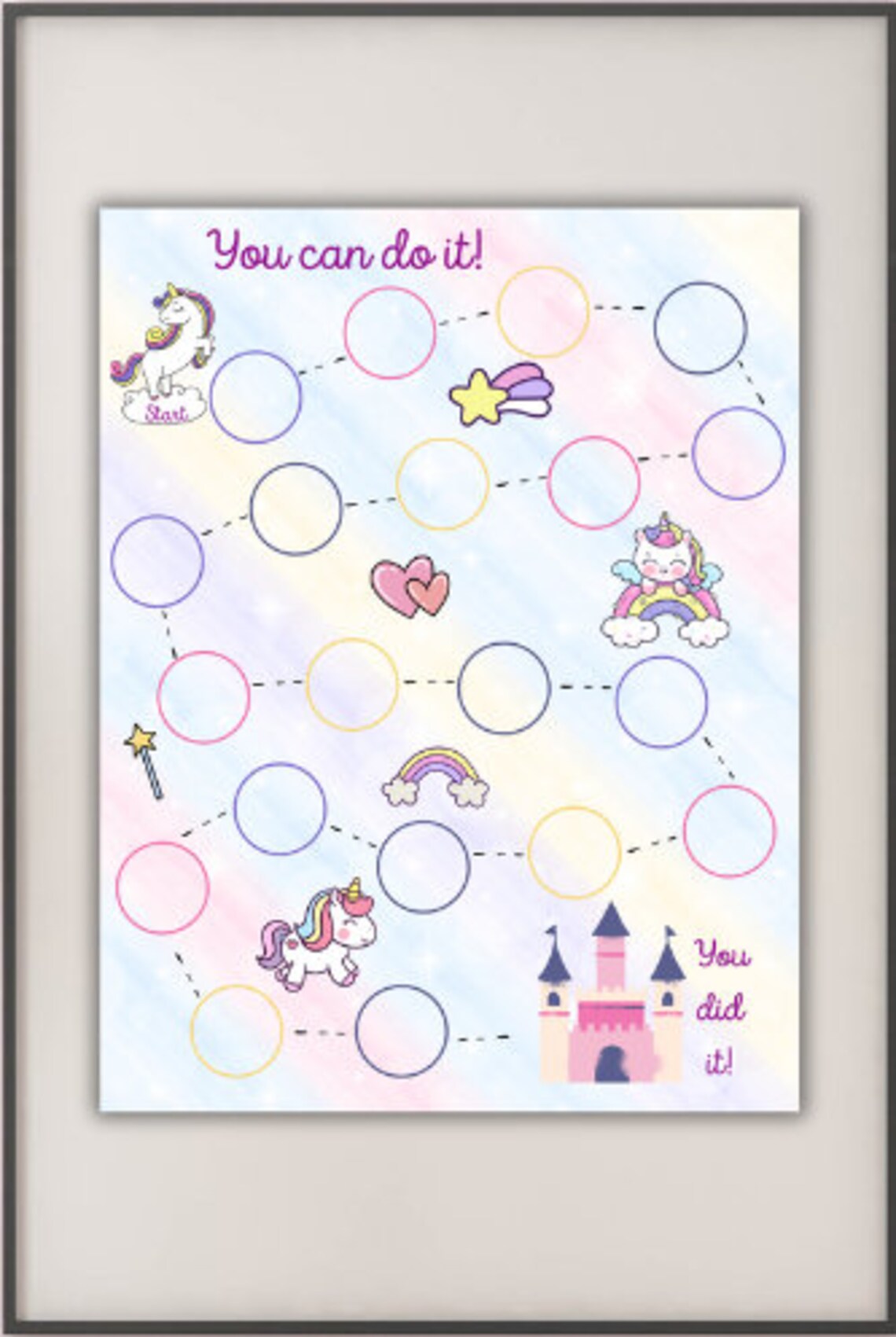 Printable Unicorn Reward Chart, Unicorn Sticker Chart, Kids Reward ...