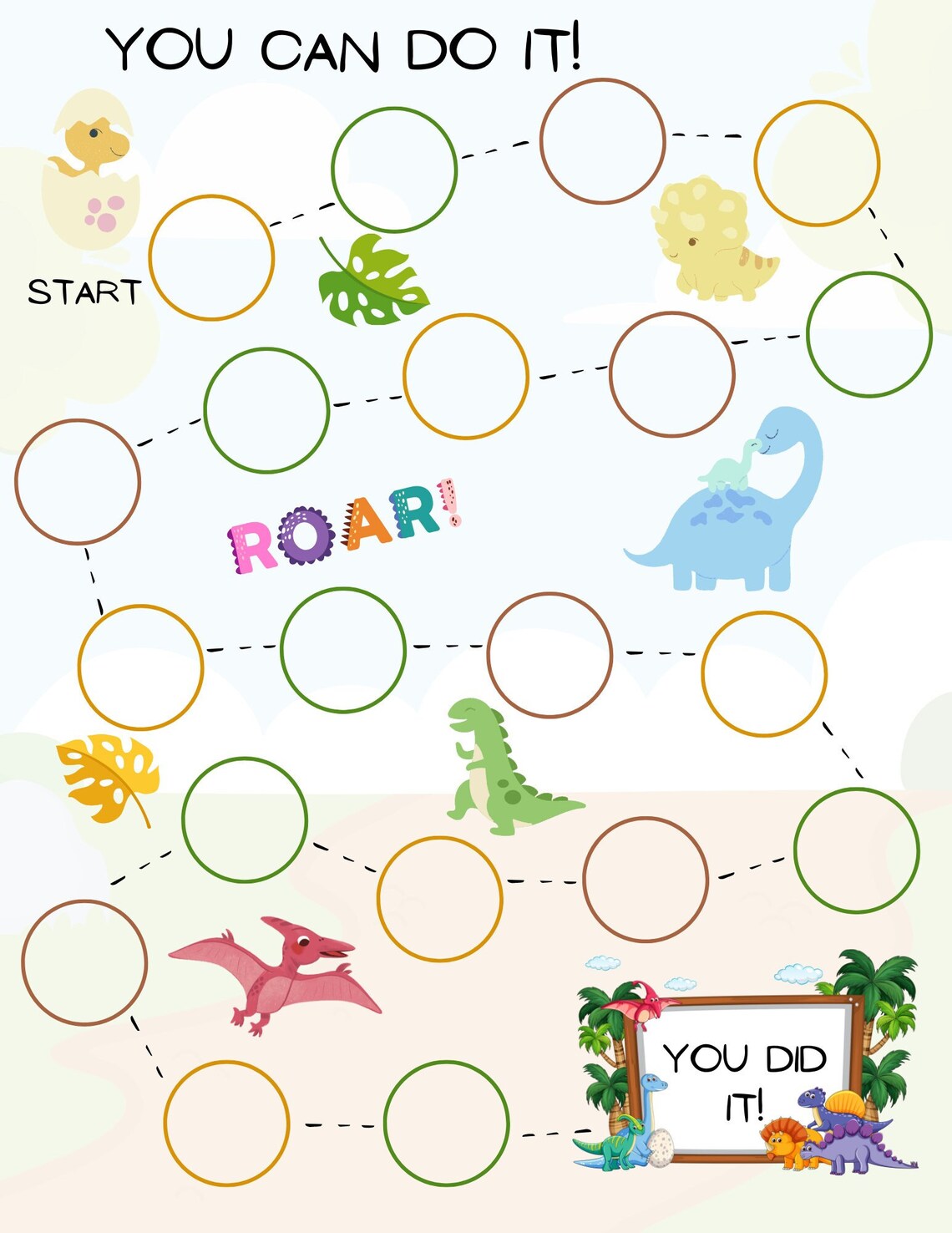 Printable Dinosaur Reward Chart, Dinosaur Sticker Chart, Kids Reward ...