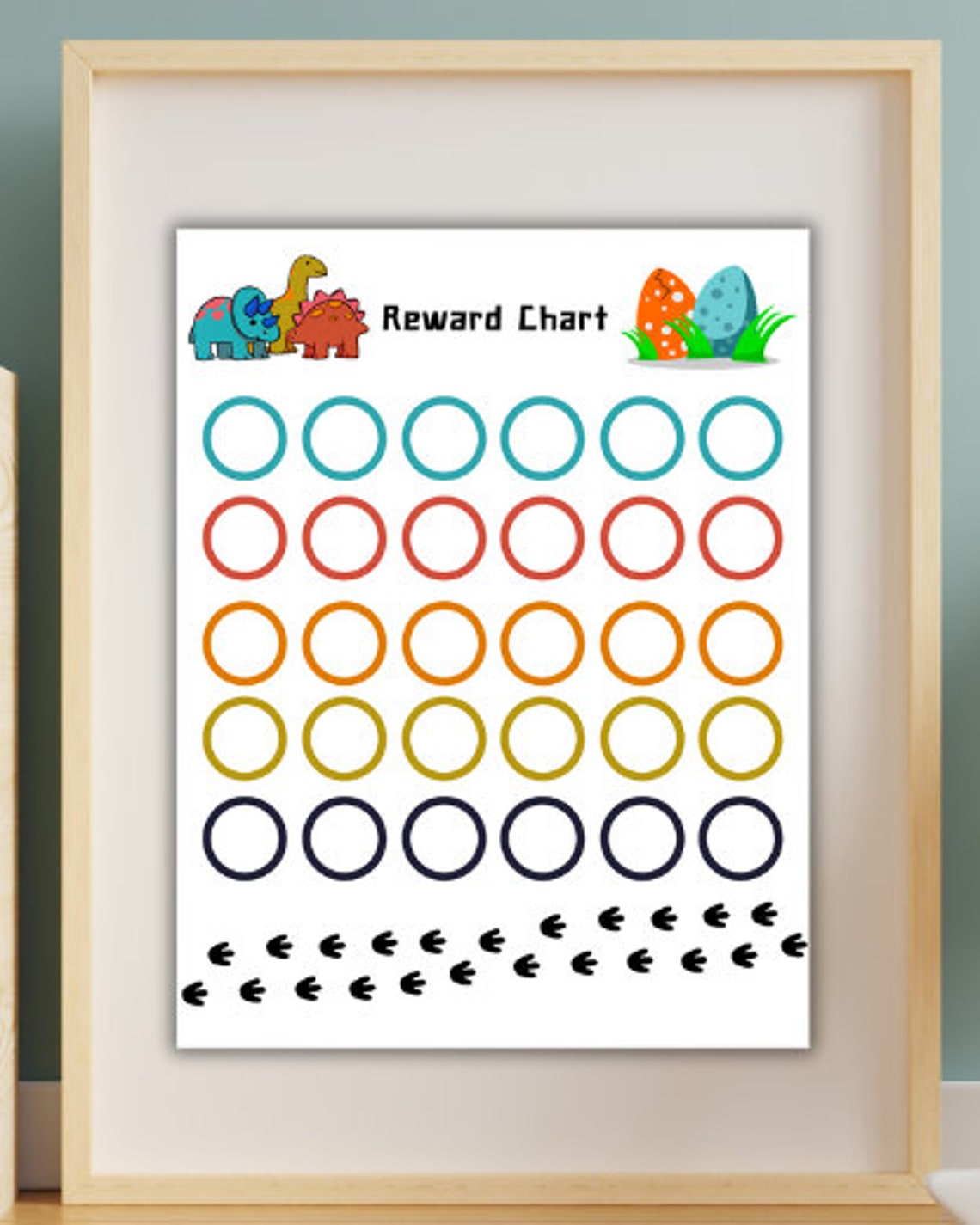 Printable Dinosaur Reward Chart, Dinosaur Sticker Chart, Kids Reward ...