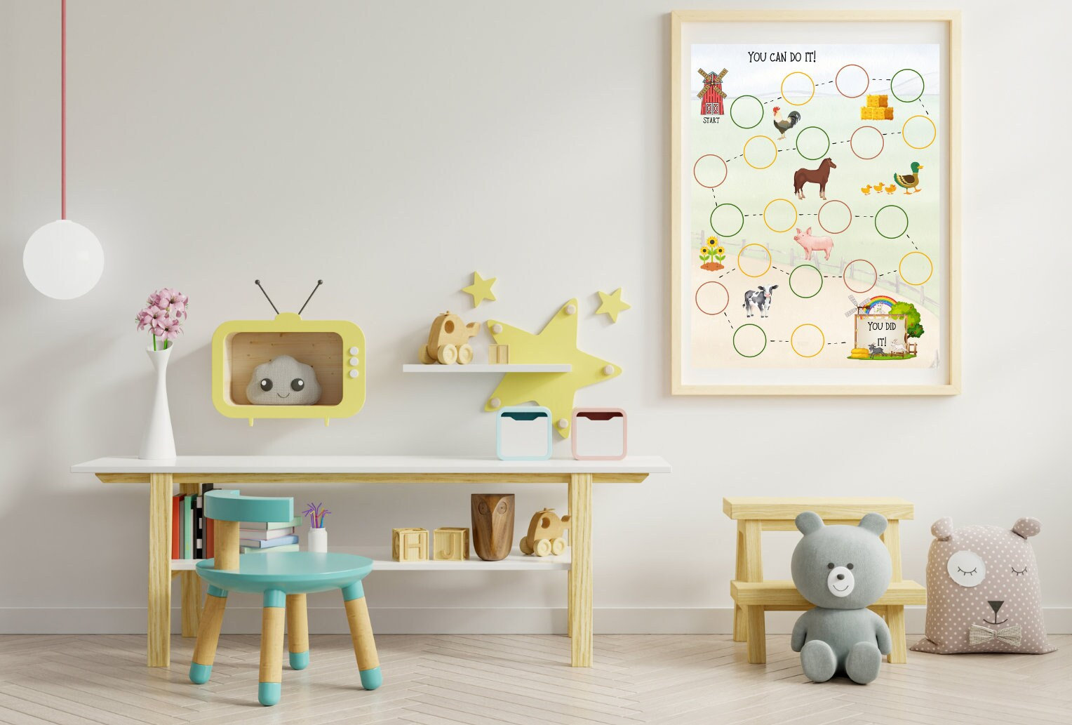 Printable Farm Animal Reward Chart, Farm Animal Sticker Chart, Kids ...