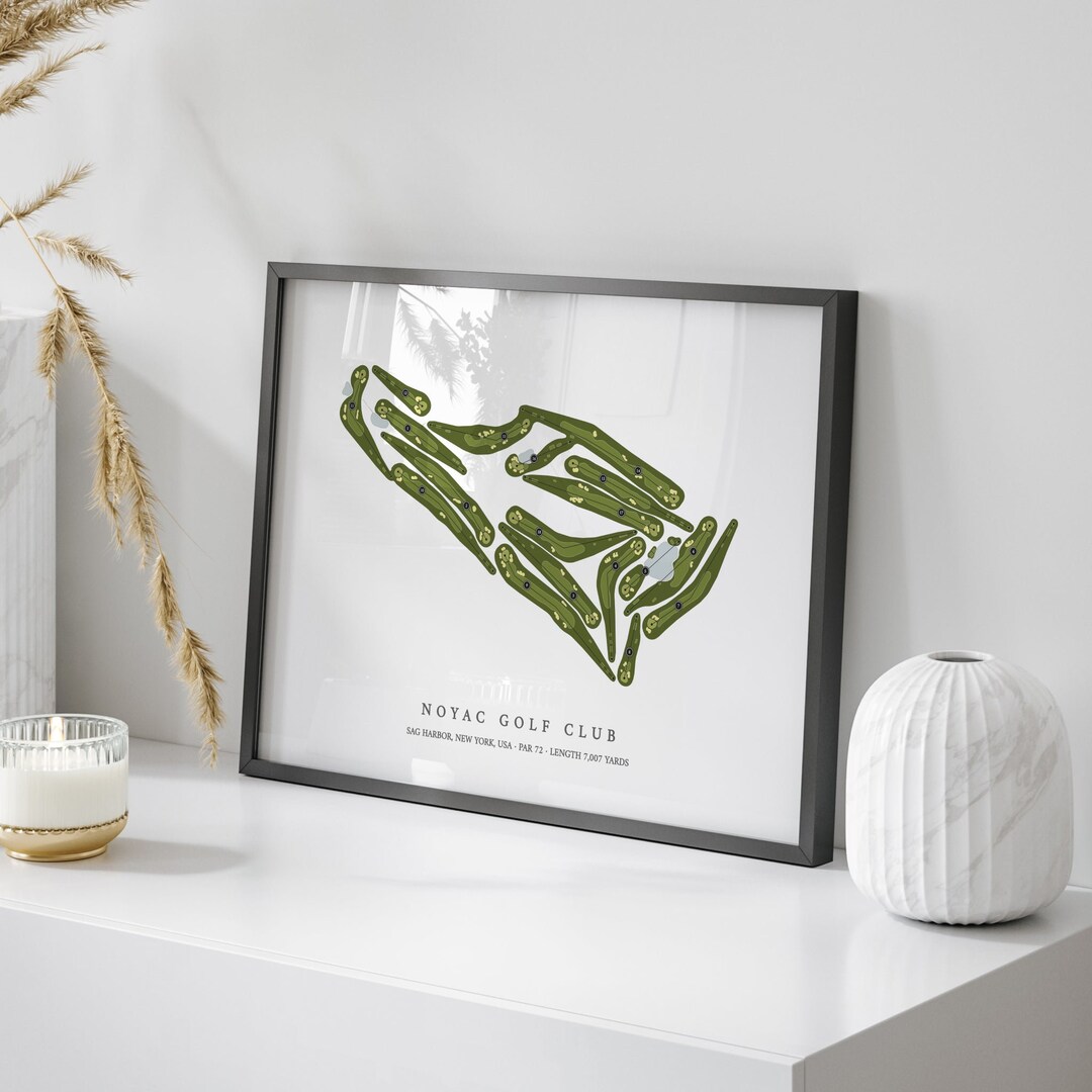 Noyac Golf Club, New York - Golf Course Map | Golf Gift, Golf Print ...