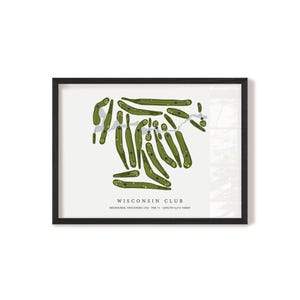 Wisconsin Club, Wisconsin - Golf Course Map | Golf Gift, Golf Print ...