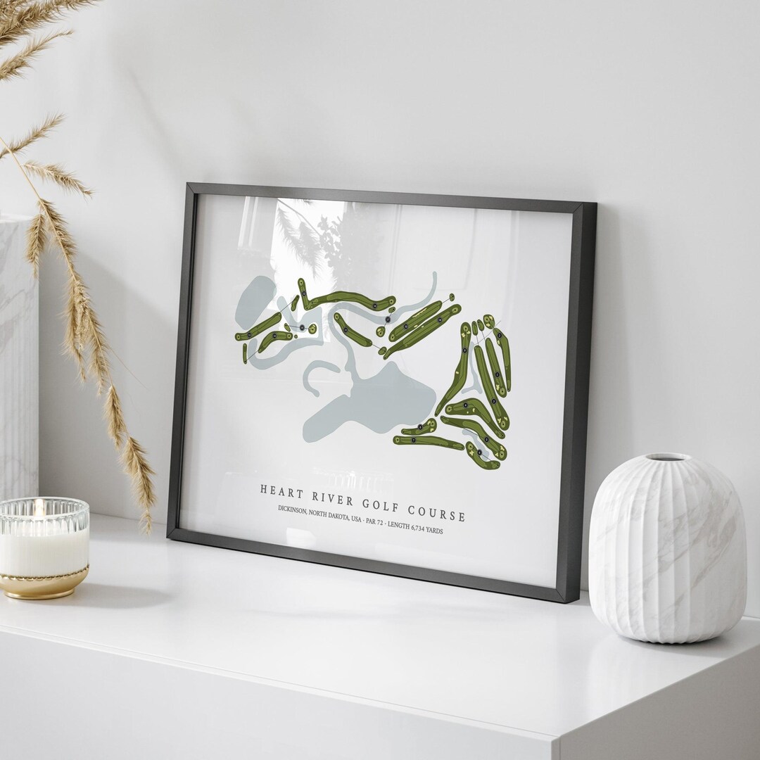 Heart River Golf Course, North Dakota - Golf Course Map | Golf Gift ...