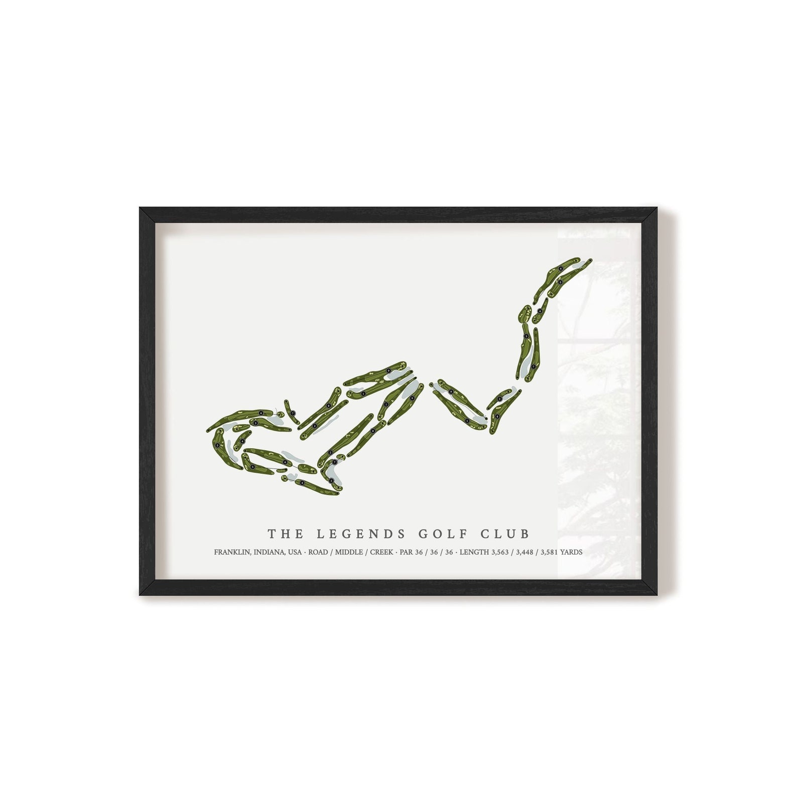 The Legends Golf Club, Indiana - Golf Course Map | Golf Gift, Golf ...
