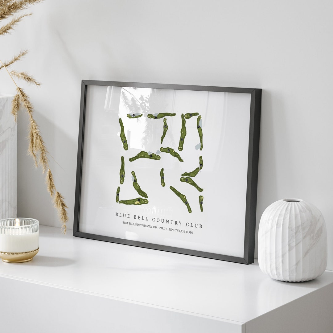 Blue Bell Country Club, Pennsylvania - Golf Course Map | Golf Gift ...