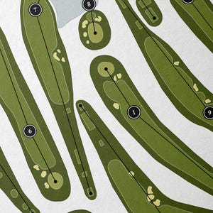 Wisconsin Club, Wisconsin - Golf Course Map | Golf Gift, Golf Print ...