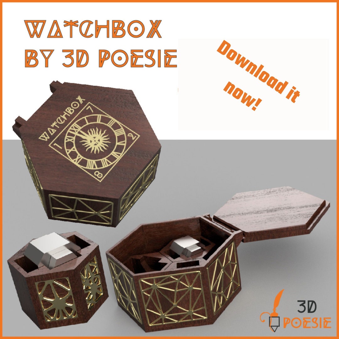 3D Printable Watchbox - Download Now - Etsy