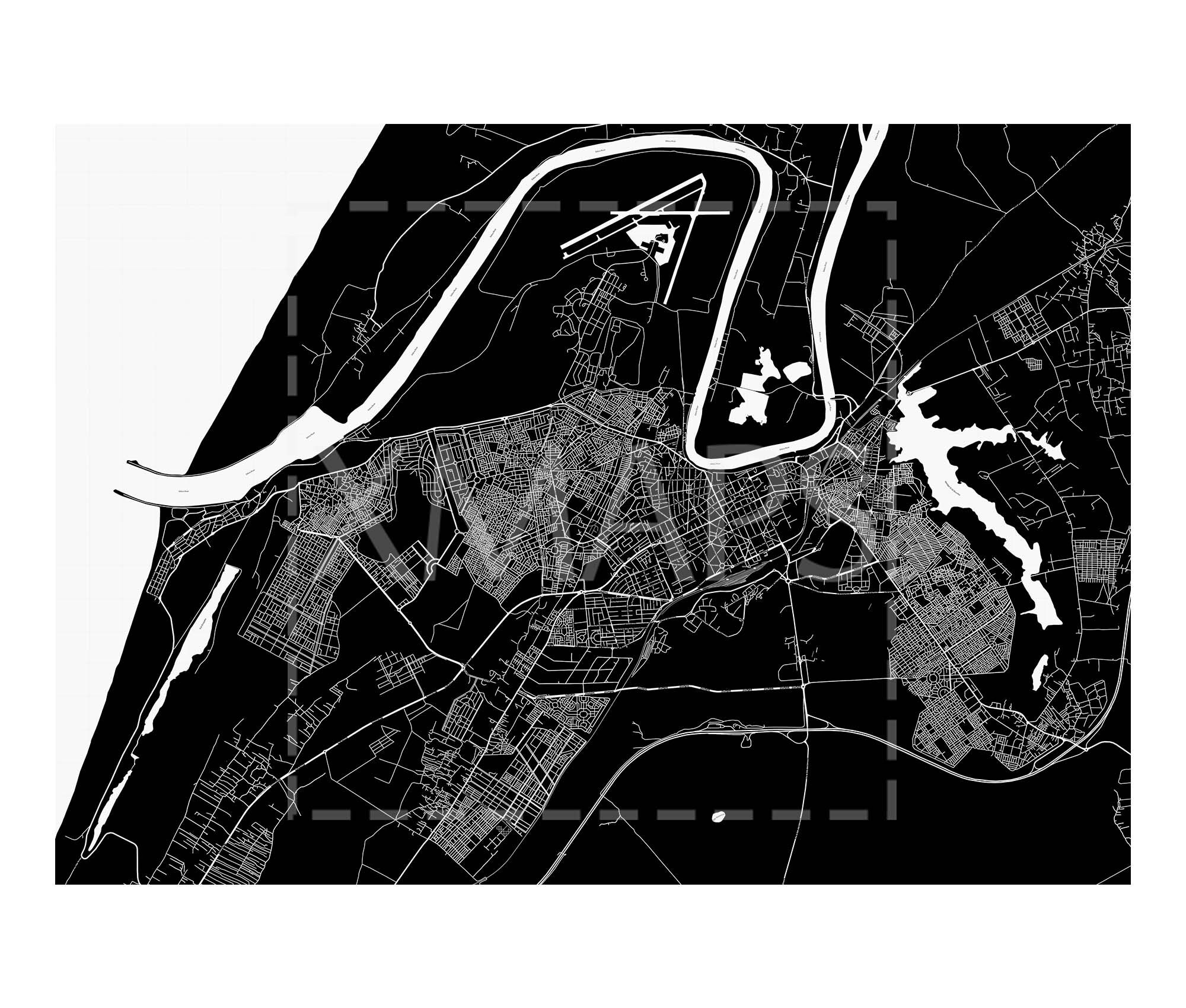 Kenitra Map, Kenitra Print, Kenitra City Map, Kenitra Poster, Morocco ...