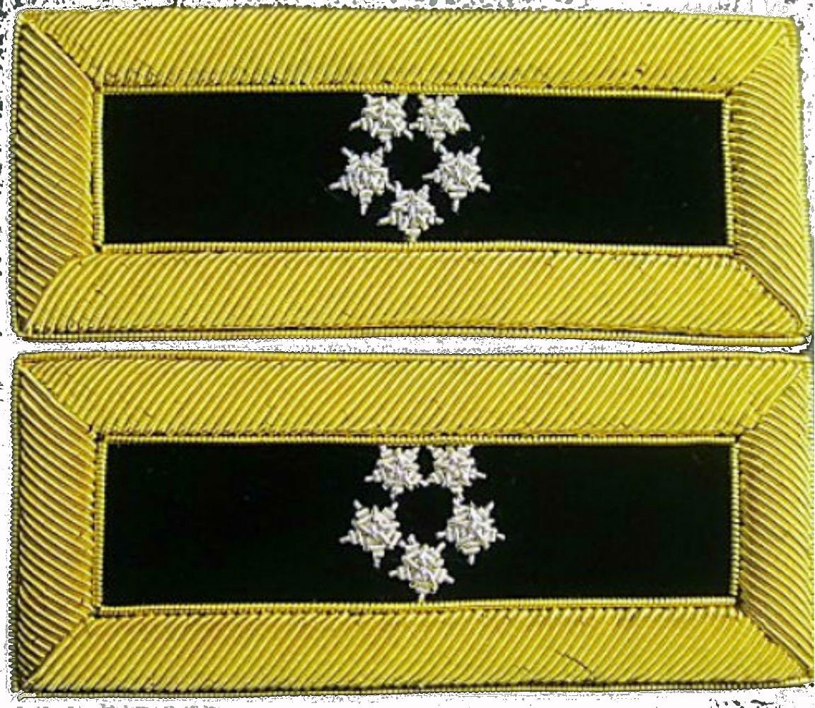 US Army General Shoulder Straps: Gold Silver Bullion Wire Ranks 1-4 ...