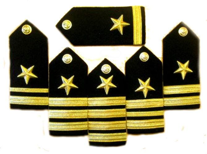 New US Navy Authentic Genuine Line Officers Hard Shoulder Boards Ranks ...
