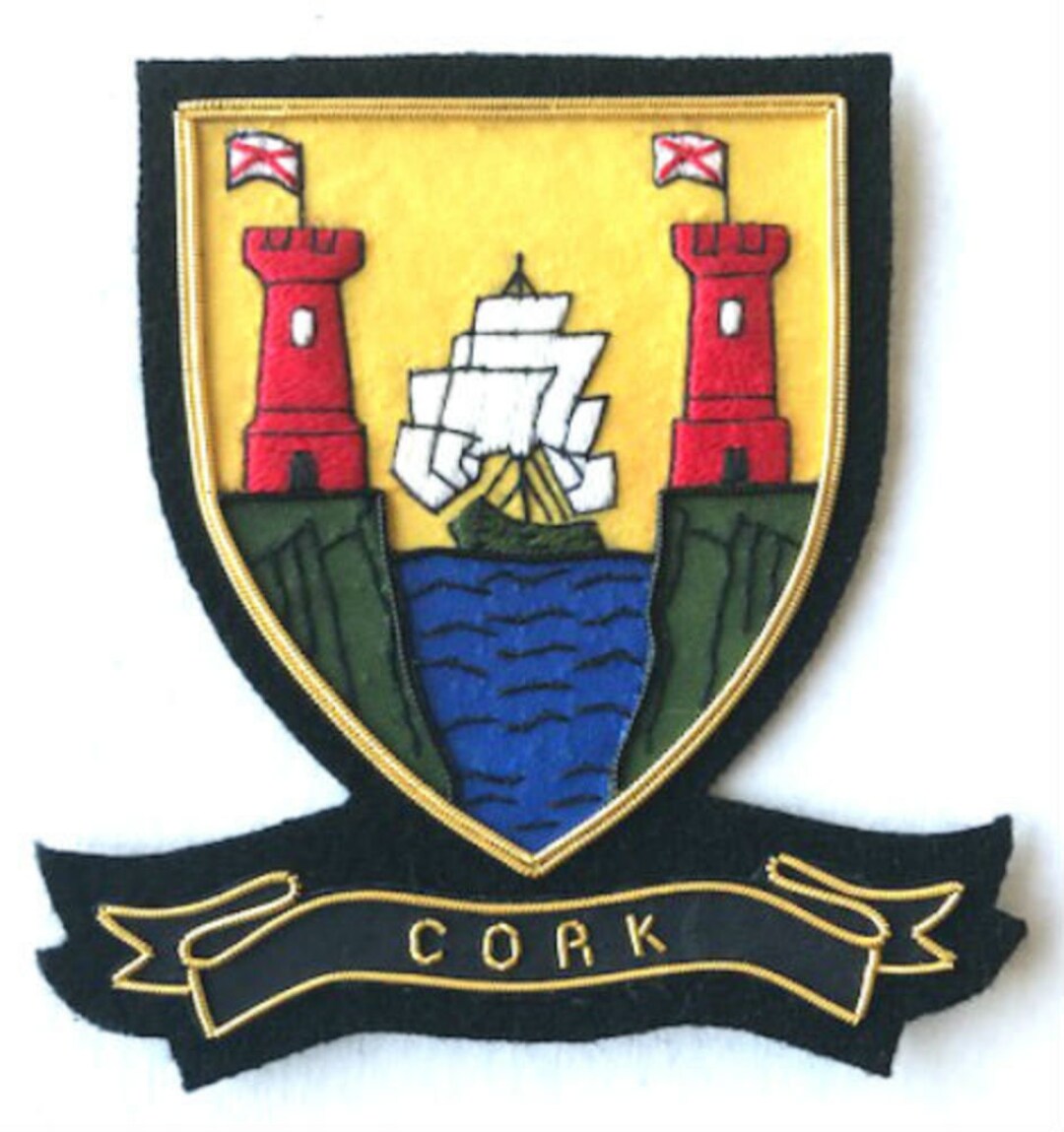 New Hand Embroidered Irish Ireland County cork Badge Collectors ...