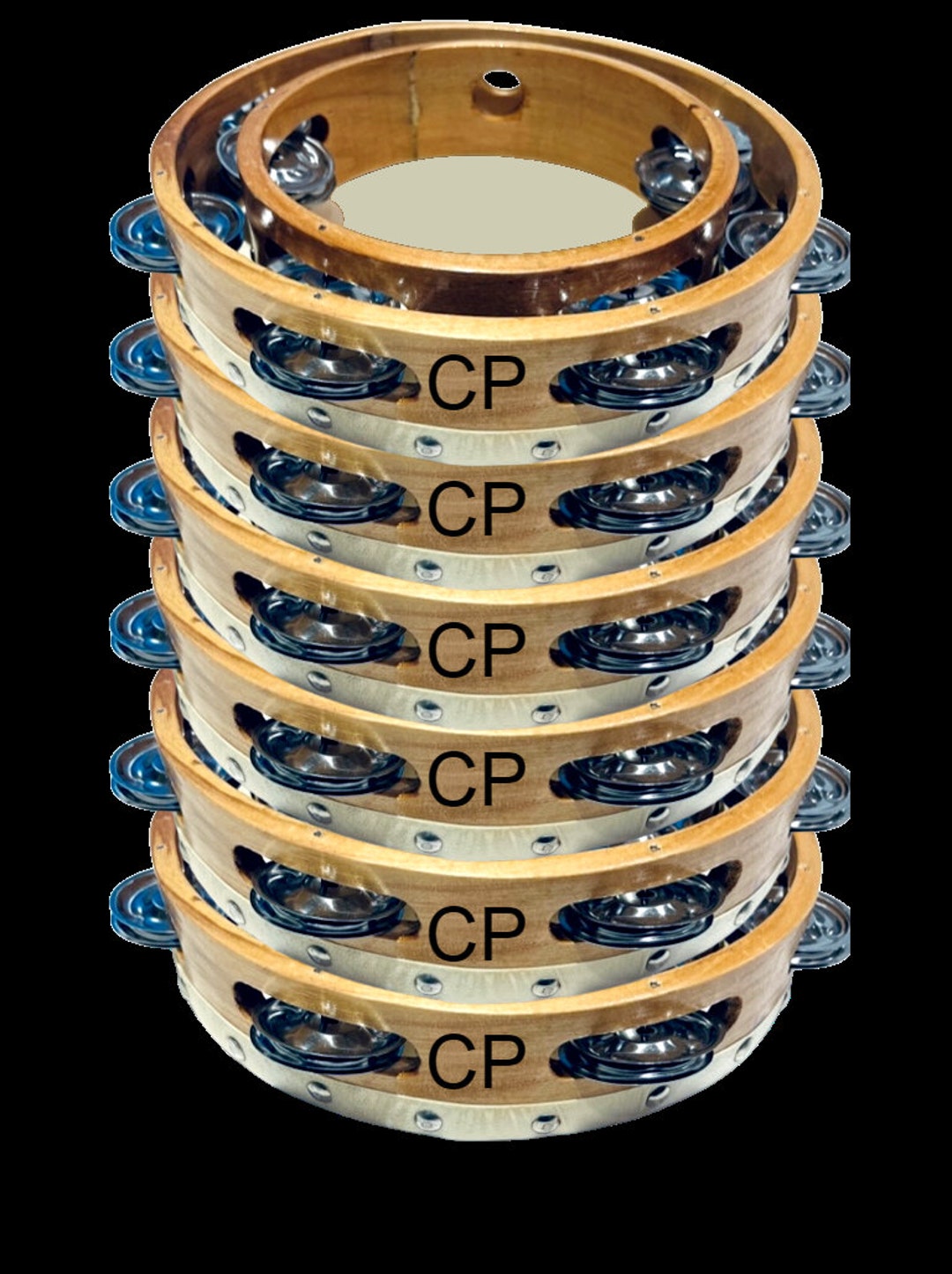 Wooden Tambourine Set: 6" & 8", Goat Skin Heads, Steel Jingles - Etsy