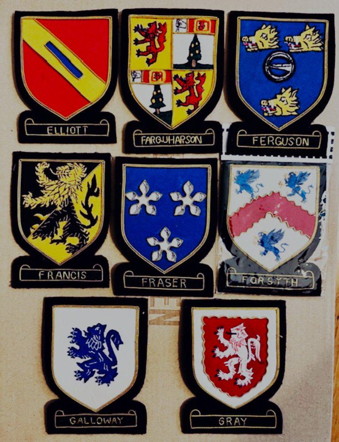 Scottish Clans Names, Family Name Badges, New Hand Embroidered Gold ...