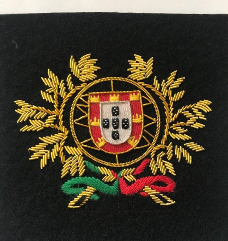 Portugal Coat of Arm Badge New Hand Embroidered Excellent | Etsy