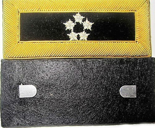 US Army General Shoulder Straps: Gold Silver Bullion Wire Ranks 1-4 ...