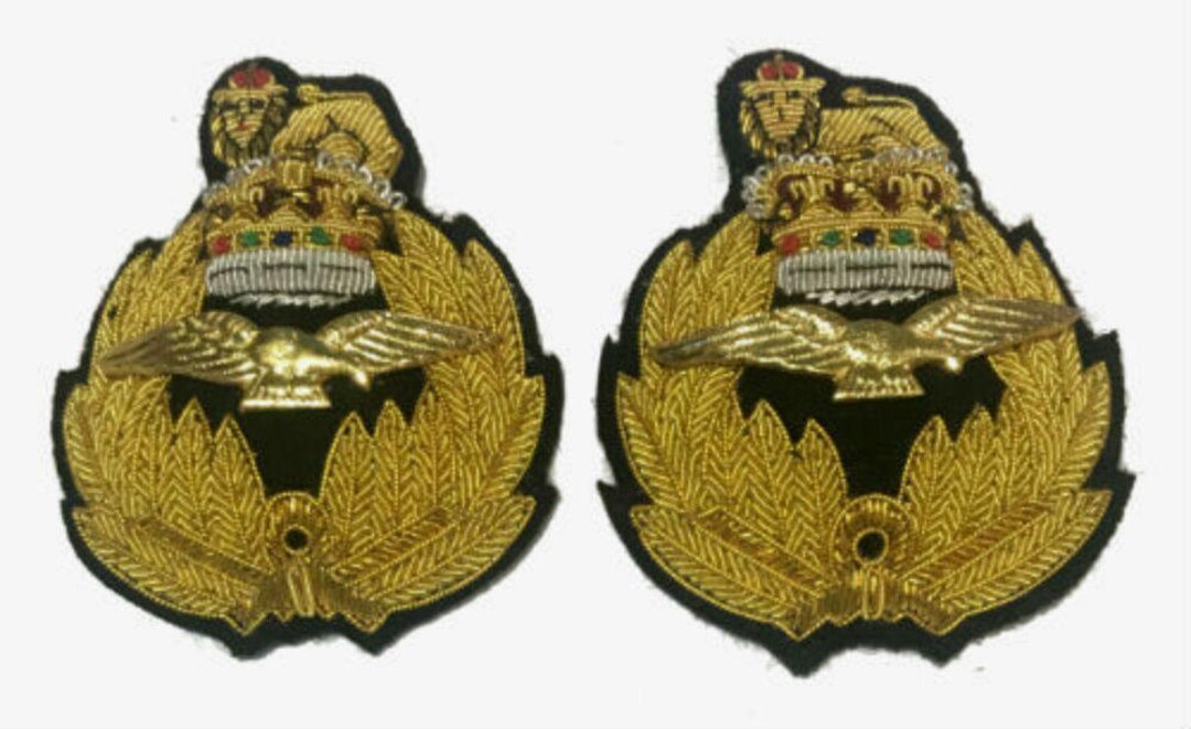 UK Royal British Air Force Officers Uniform Beret Caps Badges, King ...