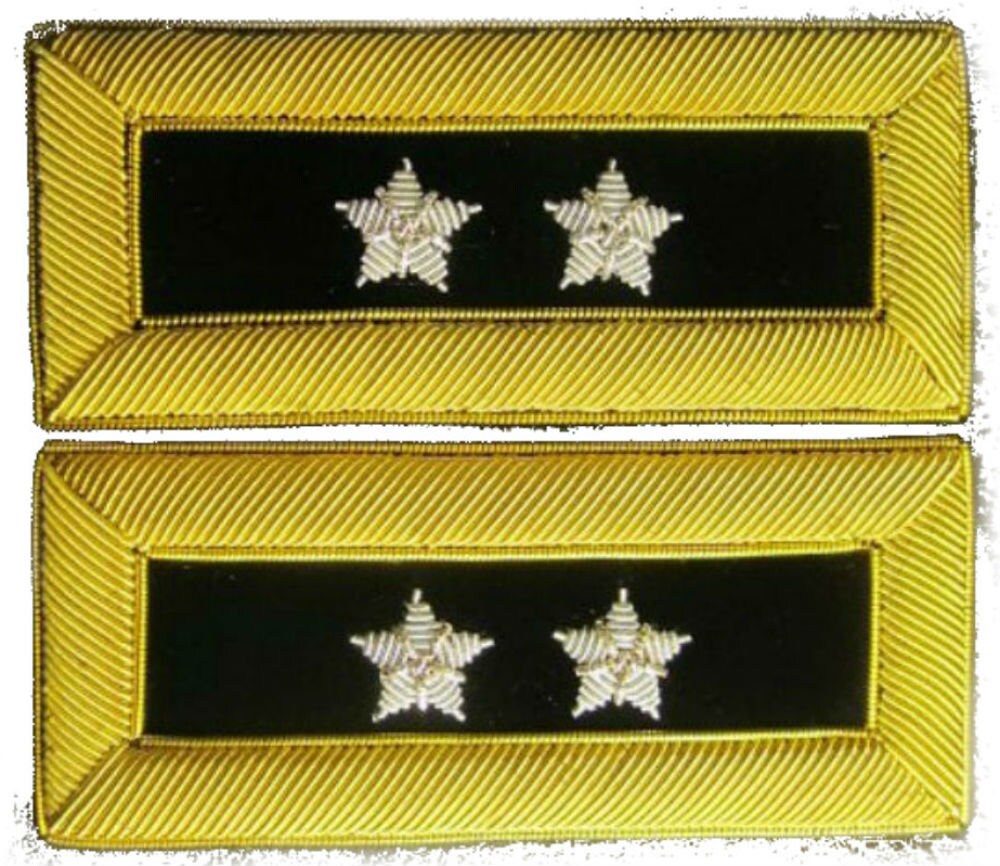 US Army General Shoulder Straps: Gold Silver Bullion Wire Ranks 1-4 ...