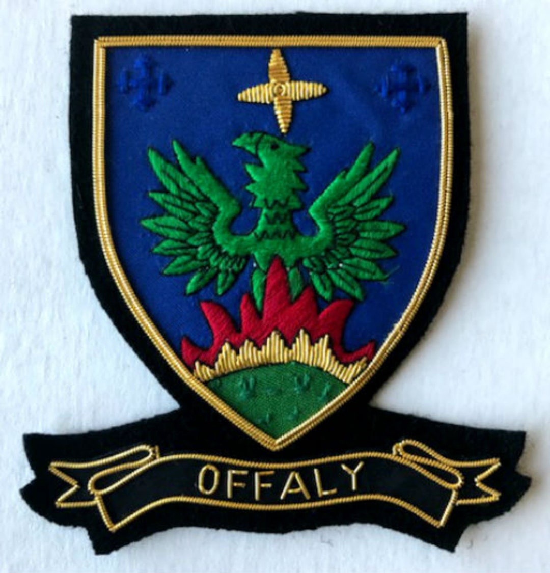 New Hand Embroidered Irish - Ireland County "offaly" Badge - Collectors ...