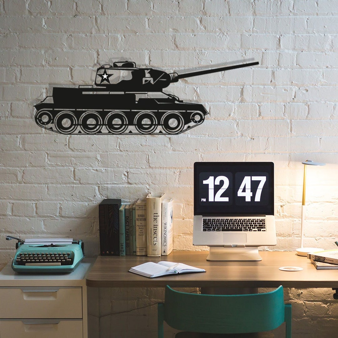 Tank Metal Wall Decor Black Metal Trendy Wall Art Home Decor - Etsy