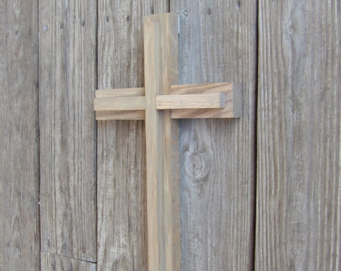 6" X 11" Solid Oak Wood Cross Early American Finish - Etsy