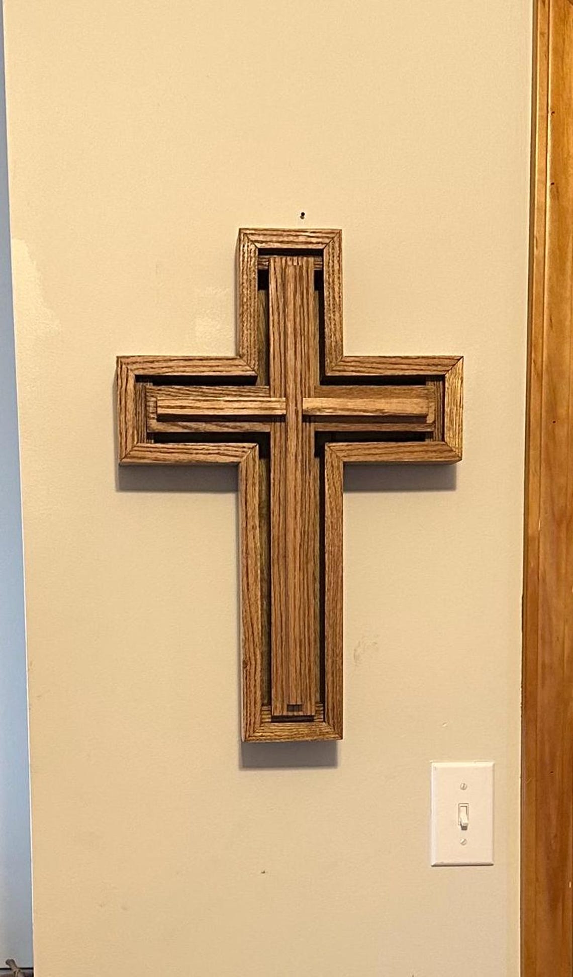 Handmade Battery-operated Lighted Cross With Remote Control Made From ...