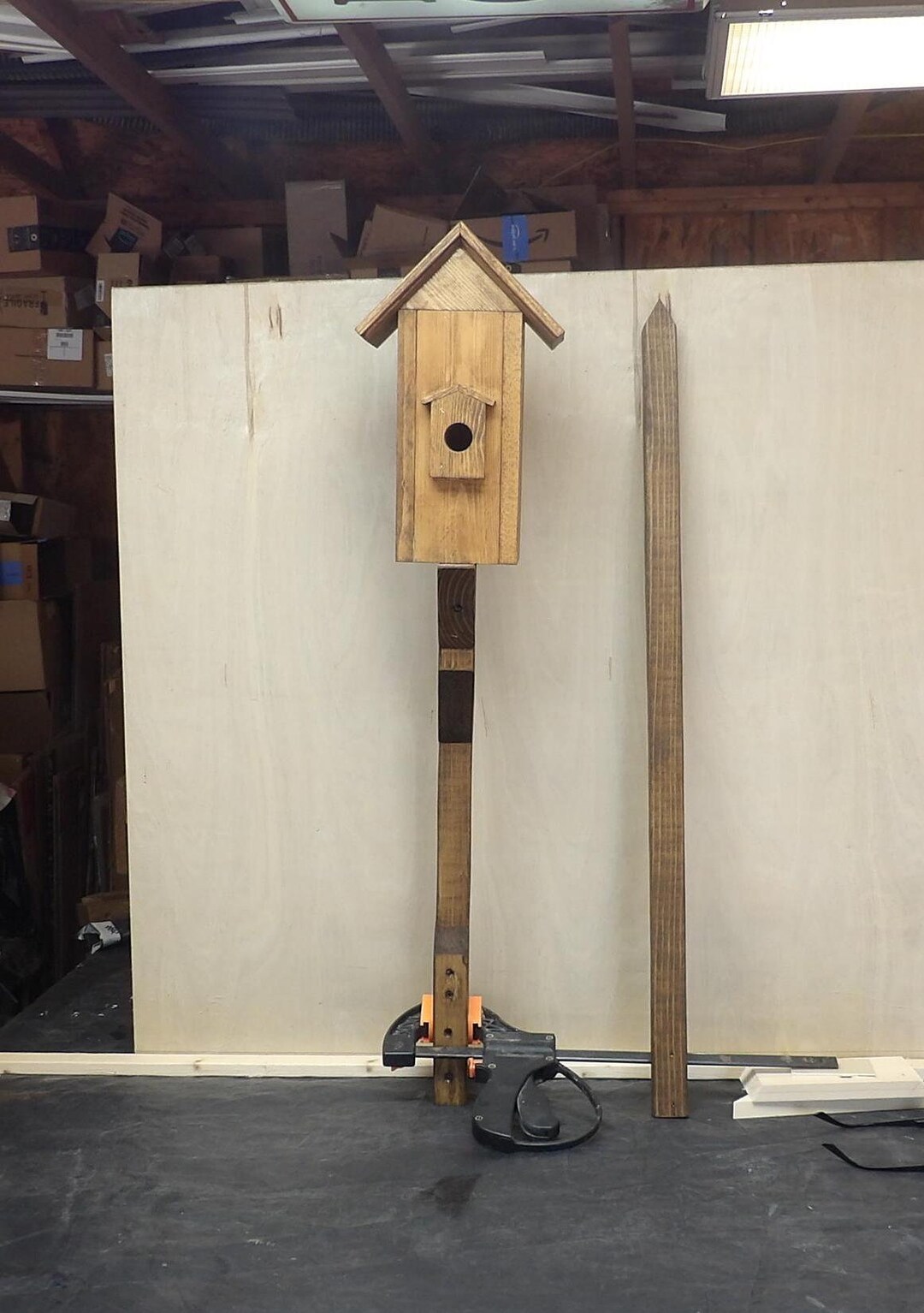 Handcrafted Bluebird Birdhouse: Pinewood With Mounting Post - Etsy