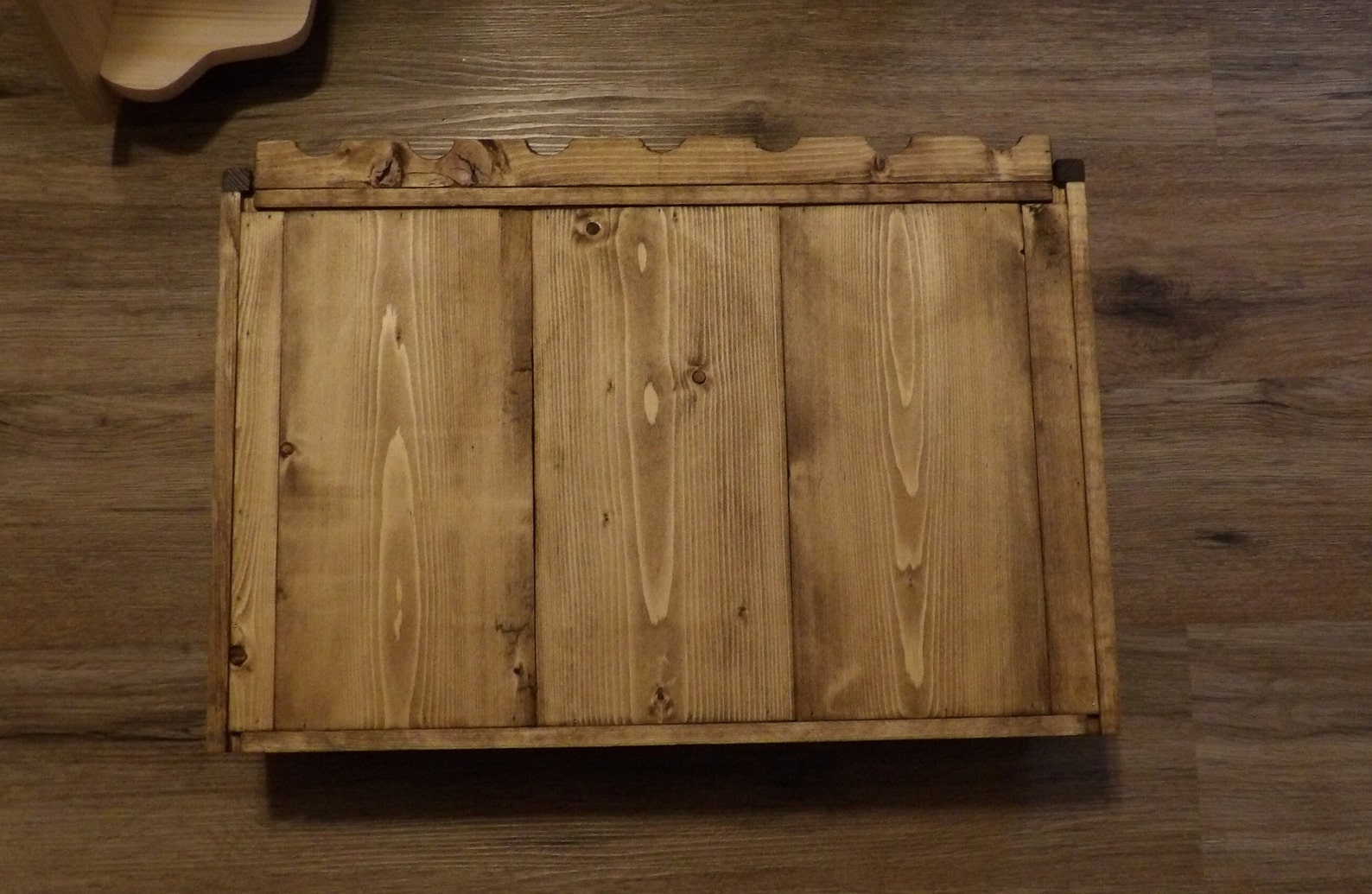 Handmade Rustic Solid Pinewood Decorative Wall or Tabletop Shelf With ...