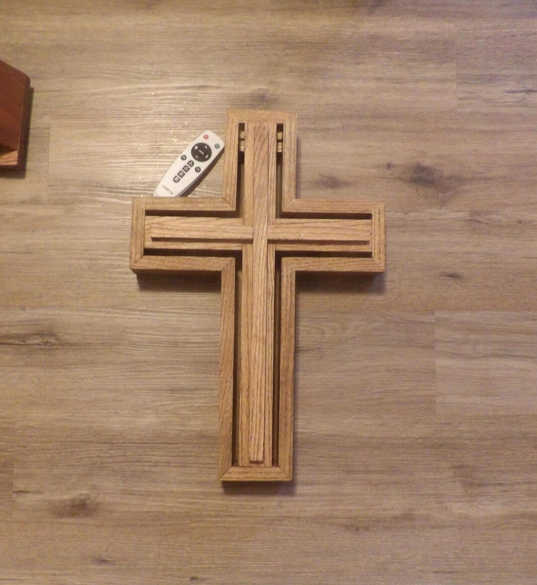 Handmade Battery-operated Lighted Cross With Remote Control Made From ...