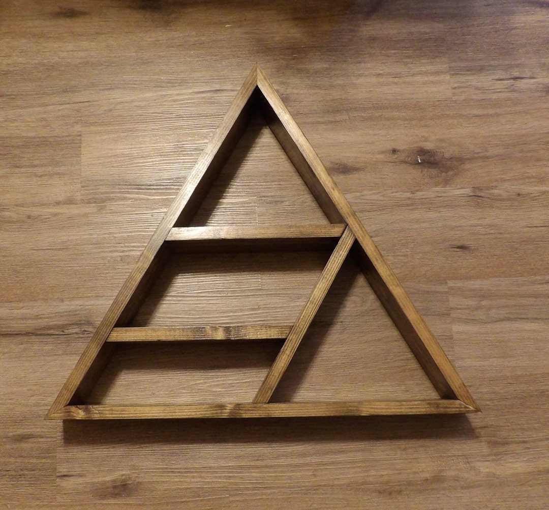 Handcrafted Floating Triangle Shelf With Dark Walnut Finish. - Etsy