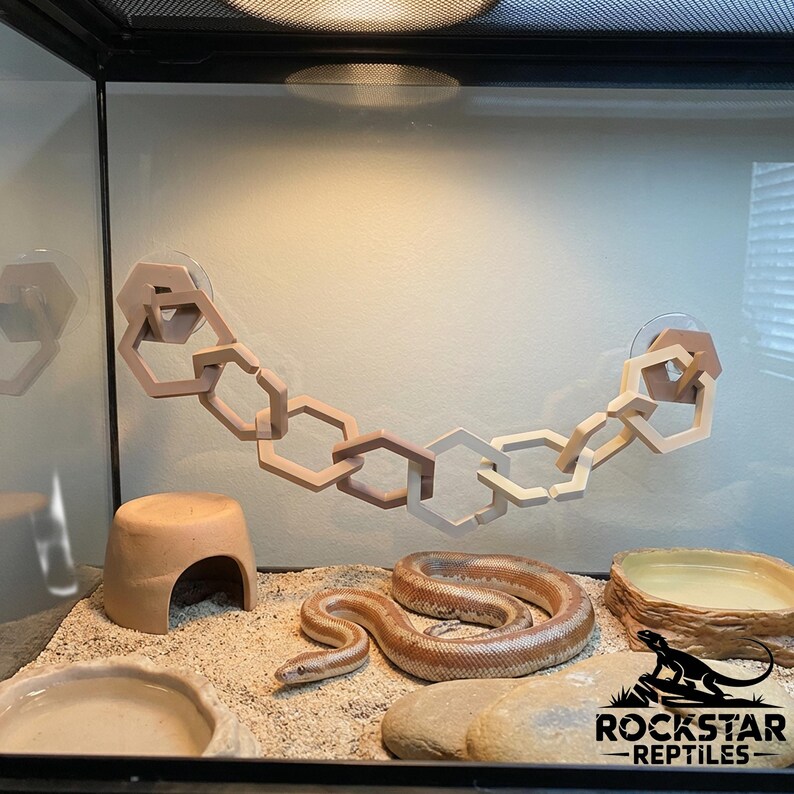 Modular Snake Enrichment Hex Links | Reptile Climbing Rings With ...