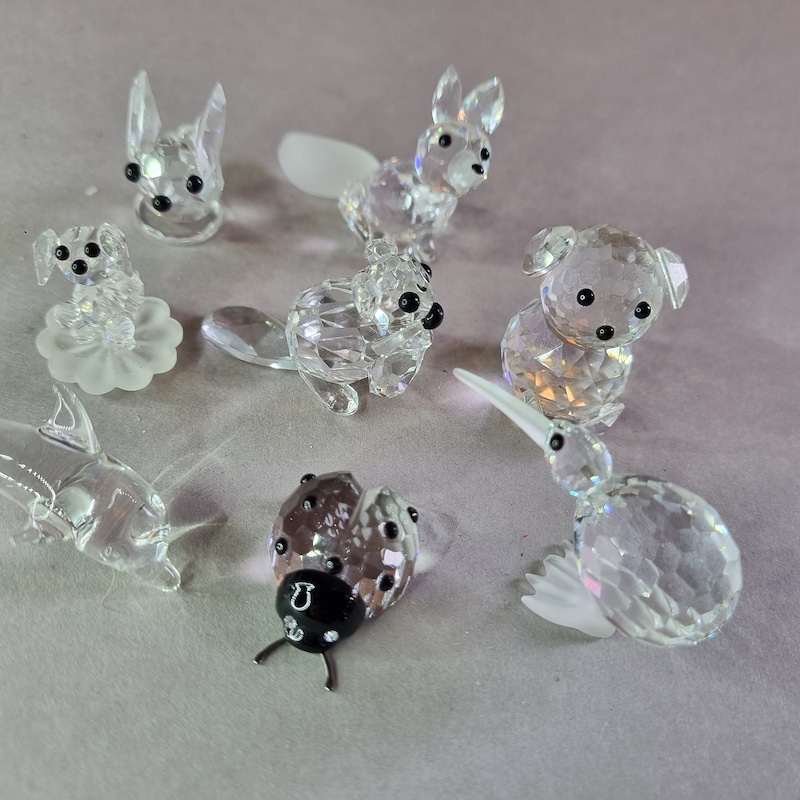 Animal Crystal Figurines - Etsy
