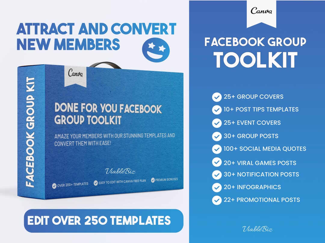 Facebook Group Toolkit, Facebook Group Posts, Facebook Templates Canva ...