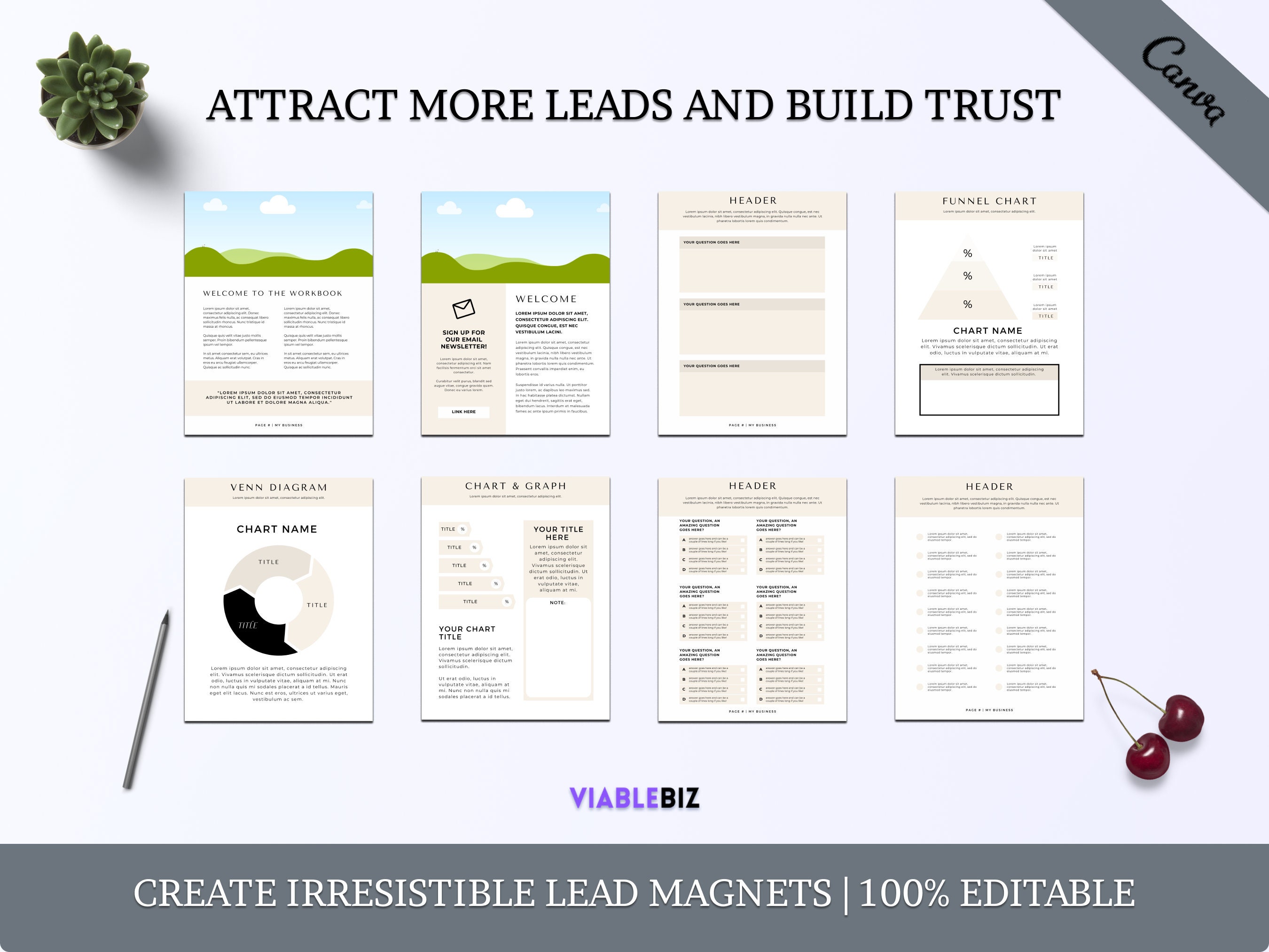 Lead Magnet Template, Ebook Template, Coaching Worksheets, Lead Magnet ...