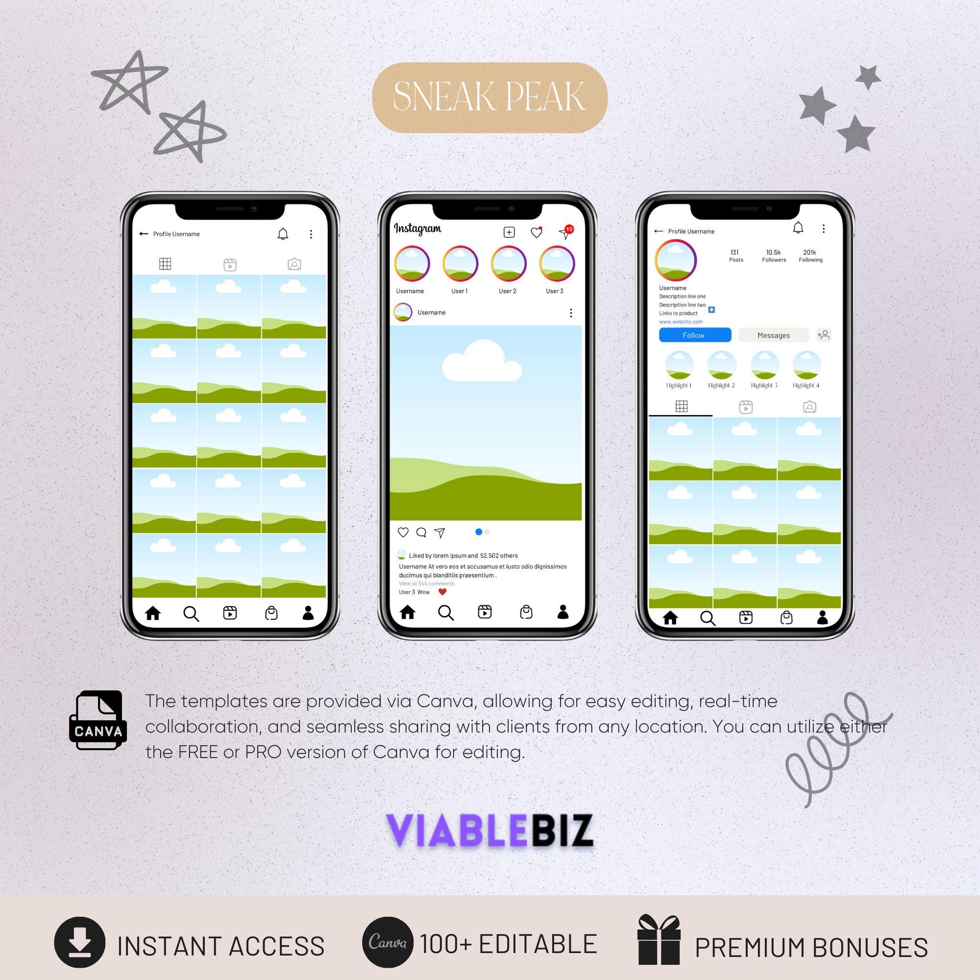 Instagram Mockup Templates, Mockup Templates, Social Media Mockups ...
