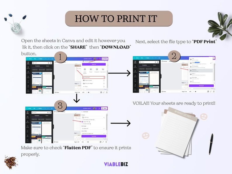 Productivity Planner Printable, Personal Planner, Habit Tracker, Daily ...